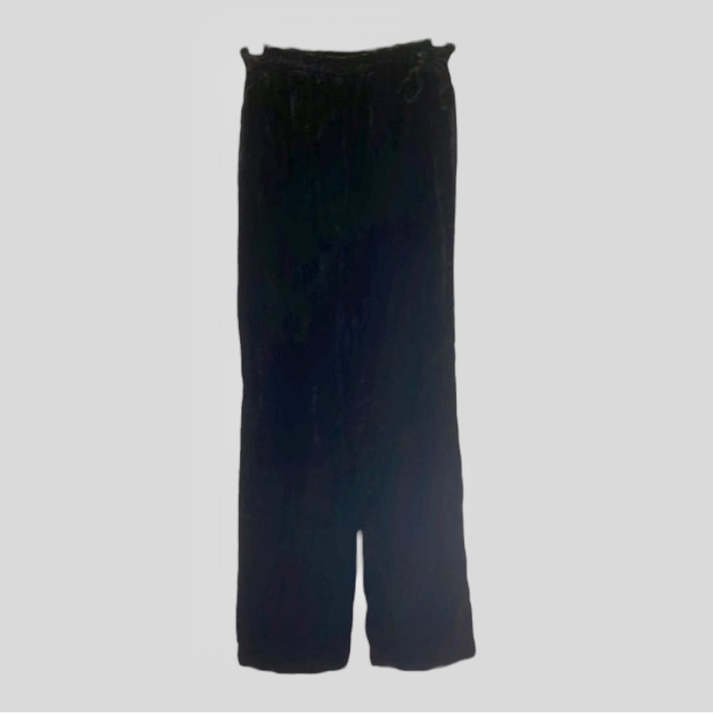 107 10/$50 J. Jill Rayon Velvet Black Slacks - Gem